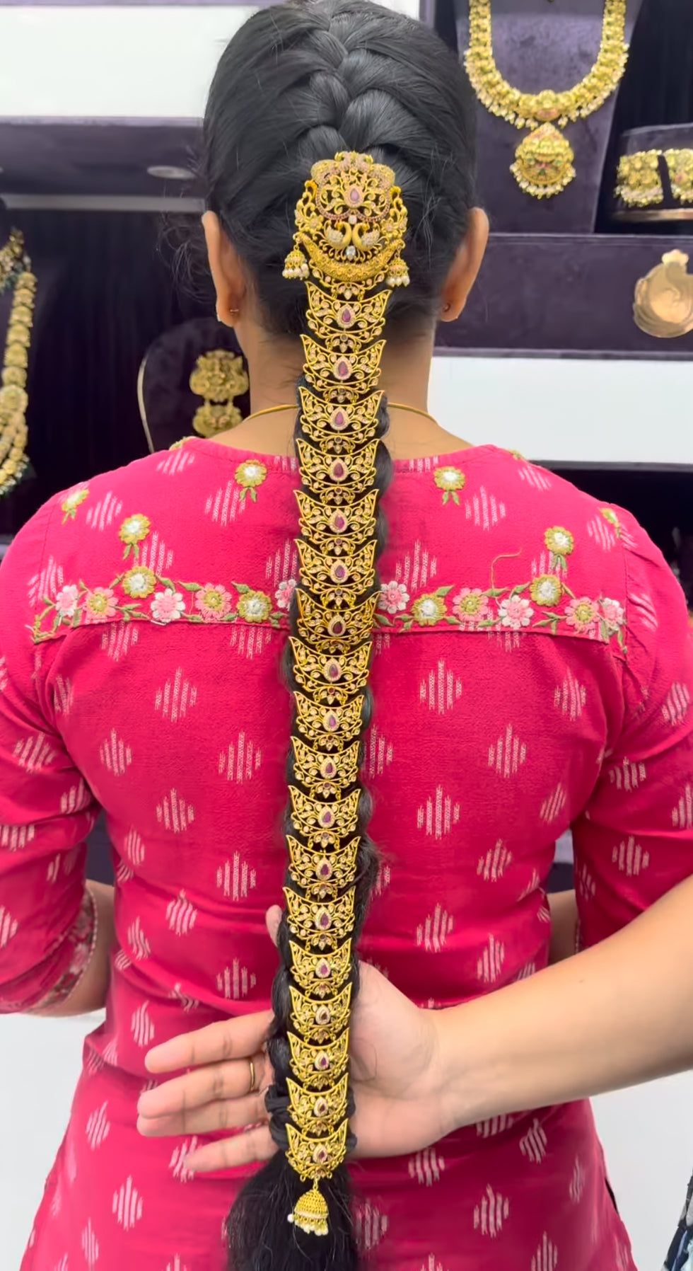 Beautiful bridal hair set – Sujatha Gold Covering Works