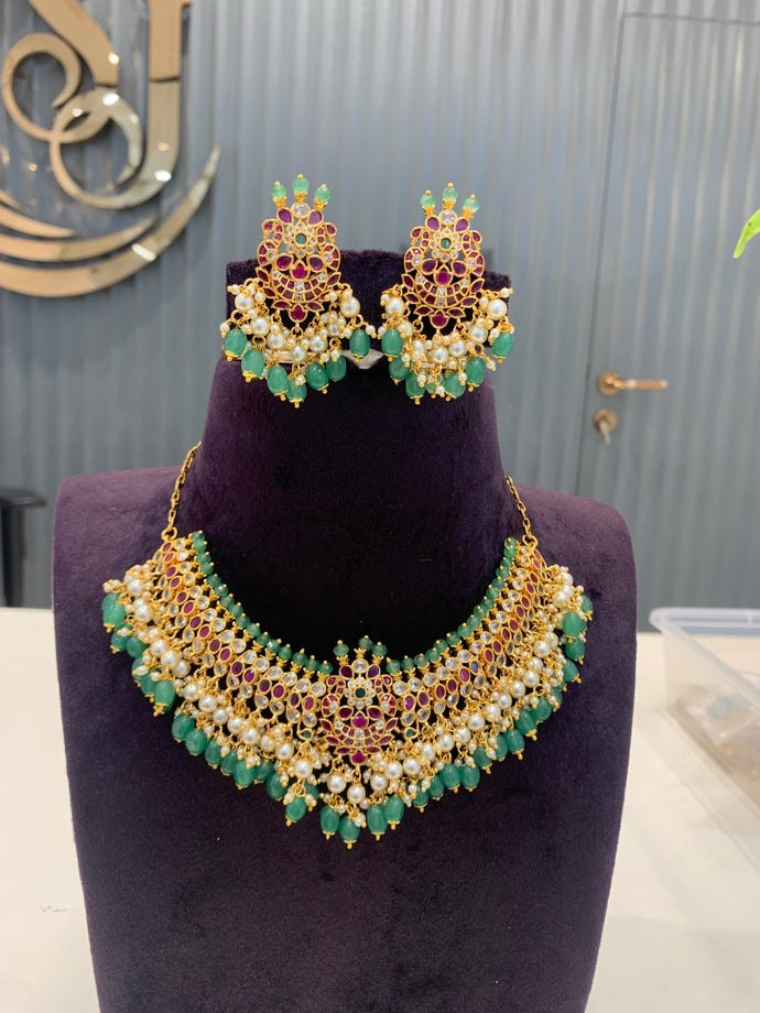 Beautiful heavy chocker set – Sujatha Gold Covering Works
