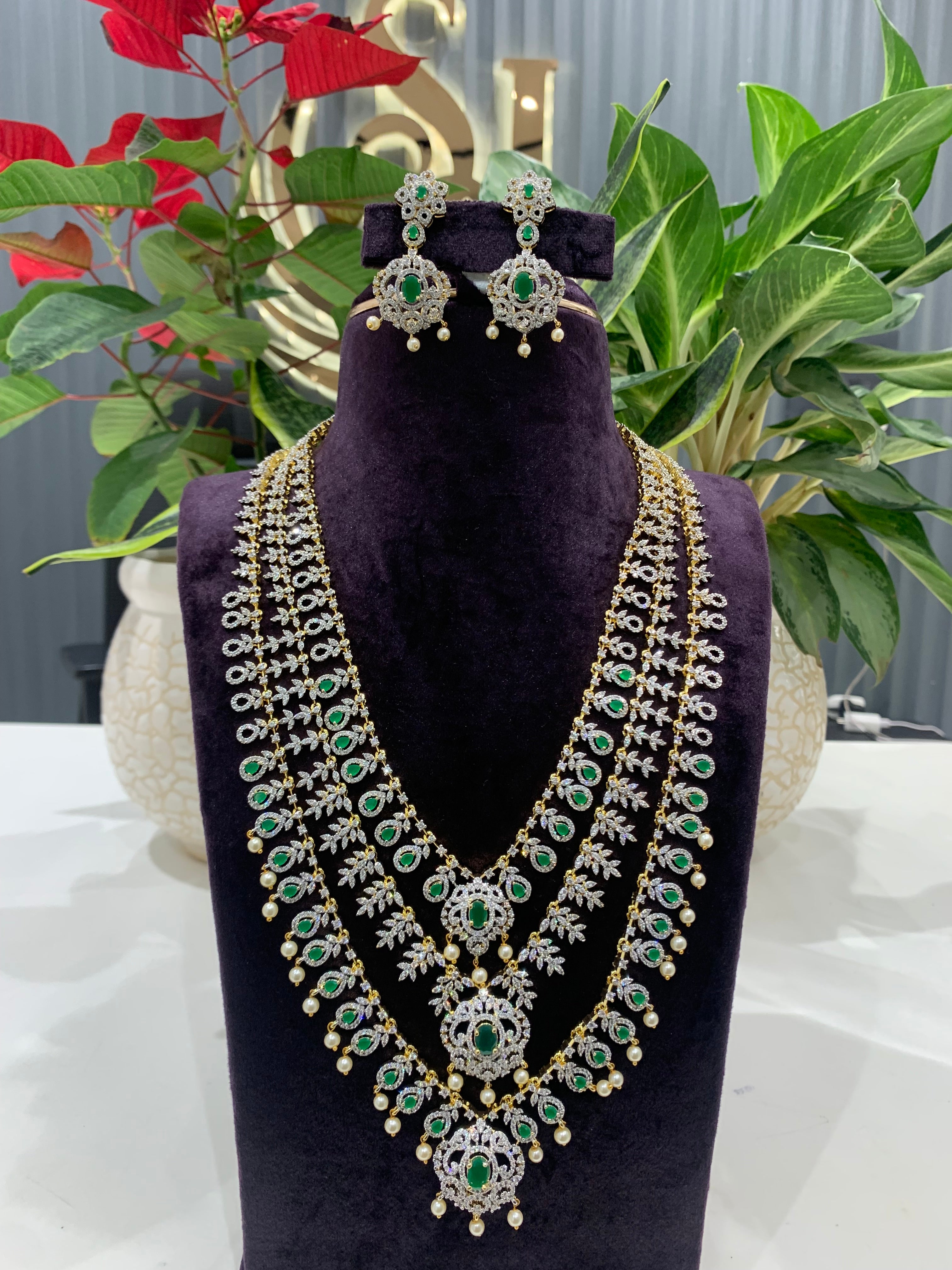 Beautiful GJ 3 step long haram – Sujatha Gold Covering Works