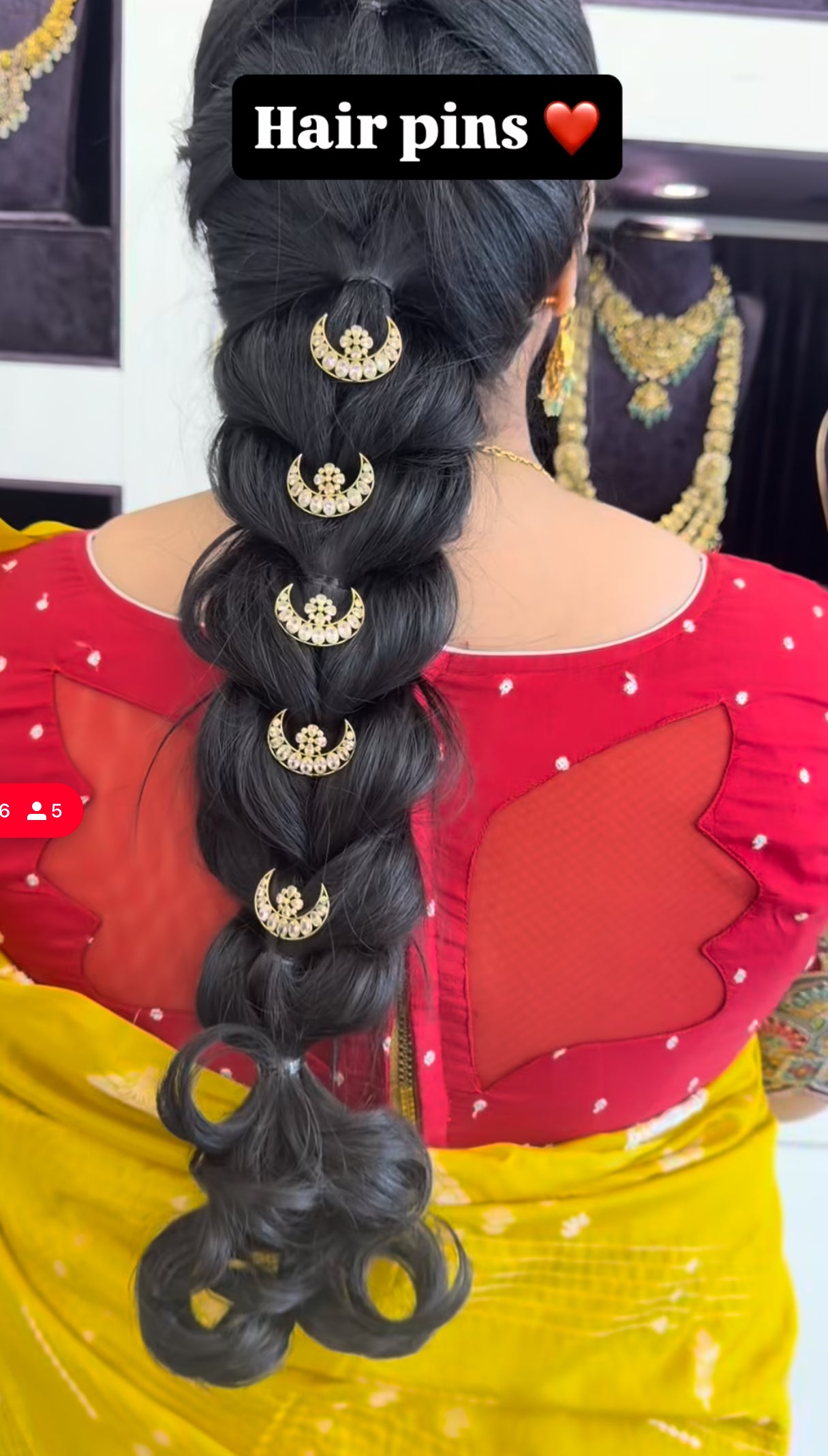 Beautiful hair pins set of 5 – Sujatha Gold Covering Works
