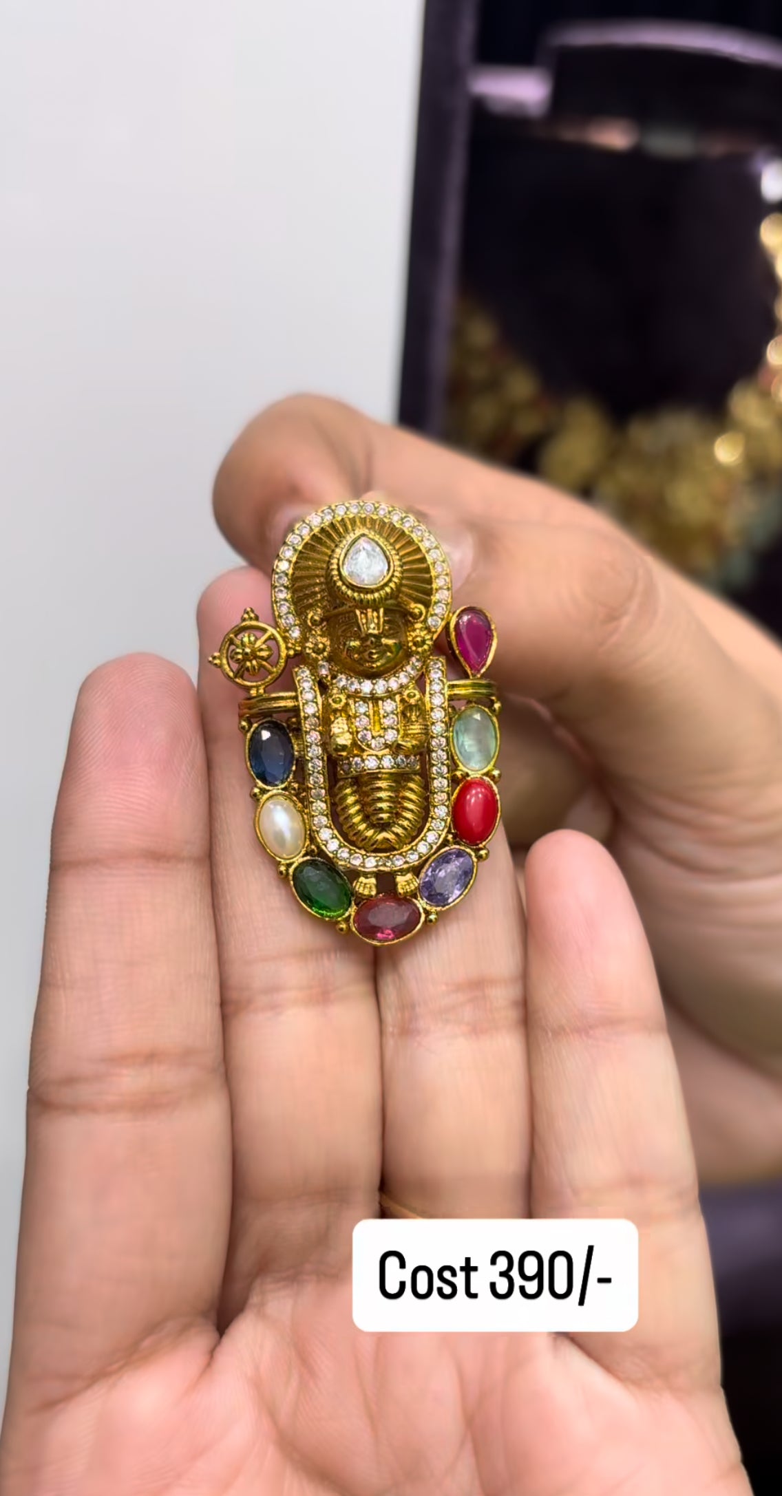 Beautiful Venkateswara swami locket with back hook – Sujatha Gold ...