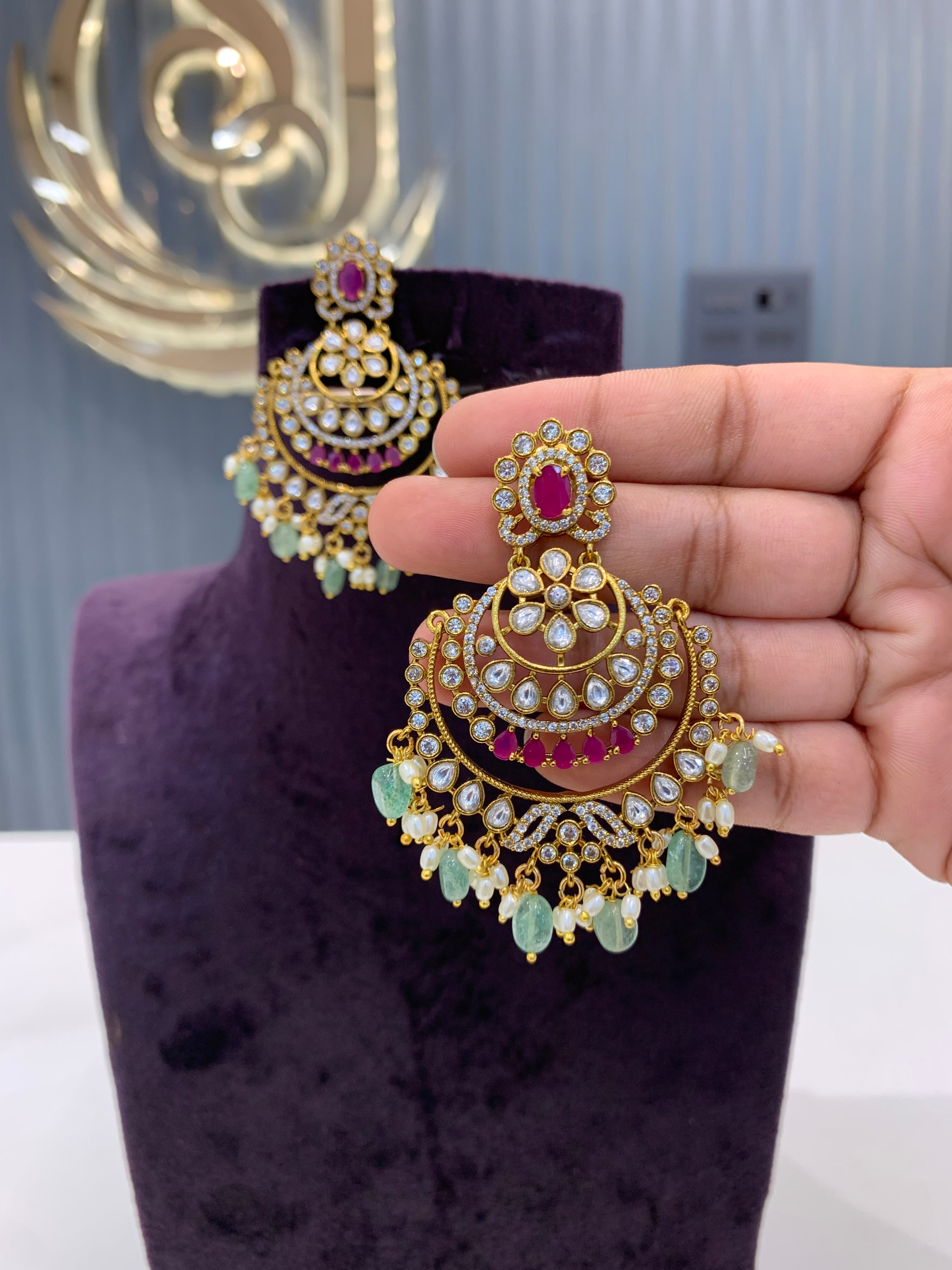Beautiful premium Chandbalis – Sujatha Gold Covering Works