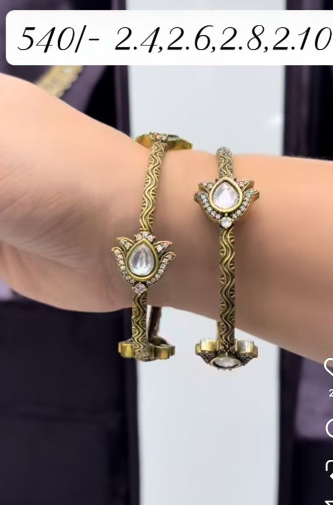 CZ MEHANDI BANGLES – Sujatha Gold Covering Works