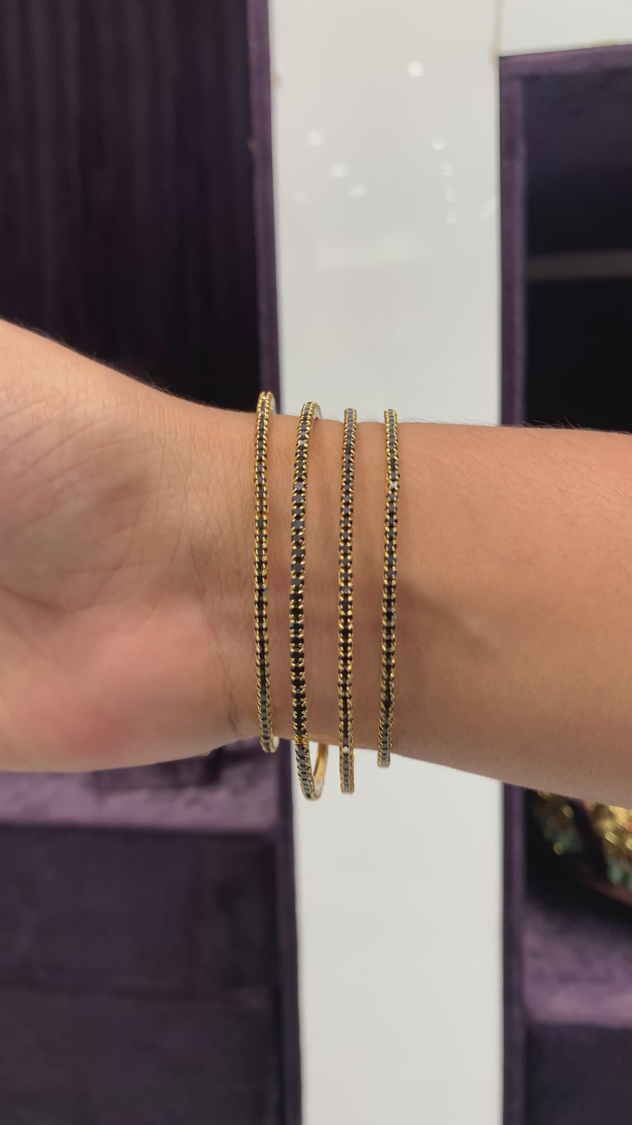Beautiful black bangles – Sujatha Gold Covering Works