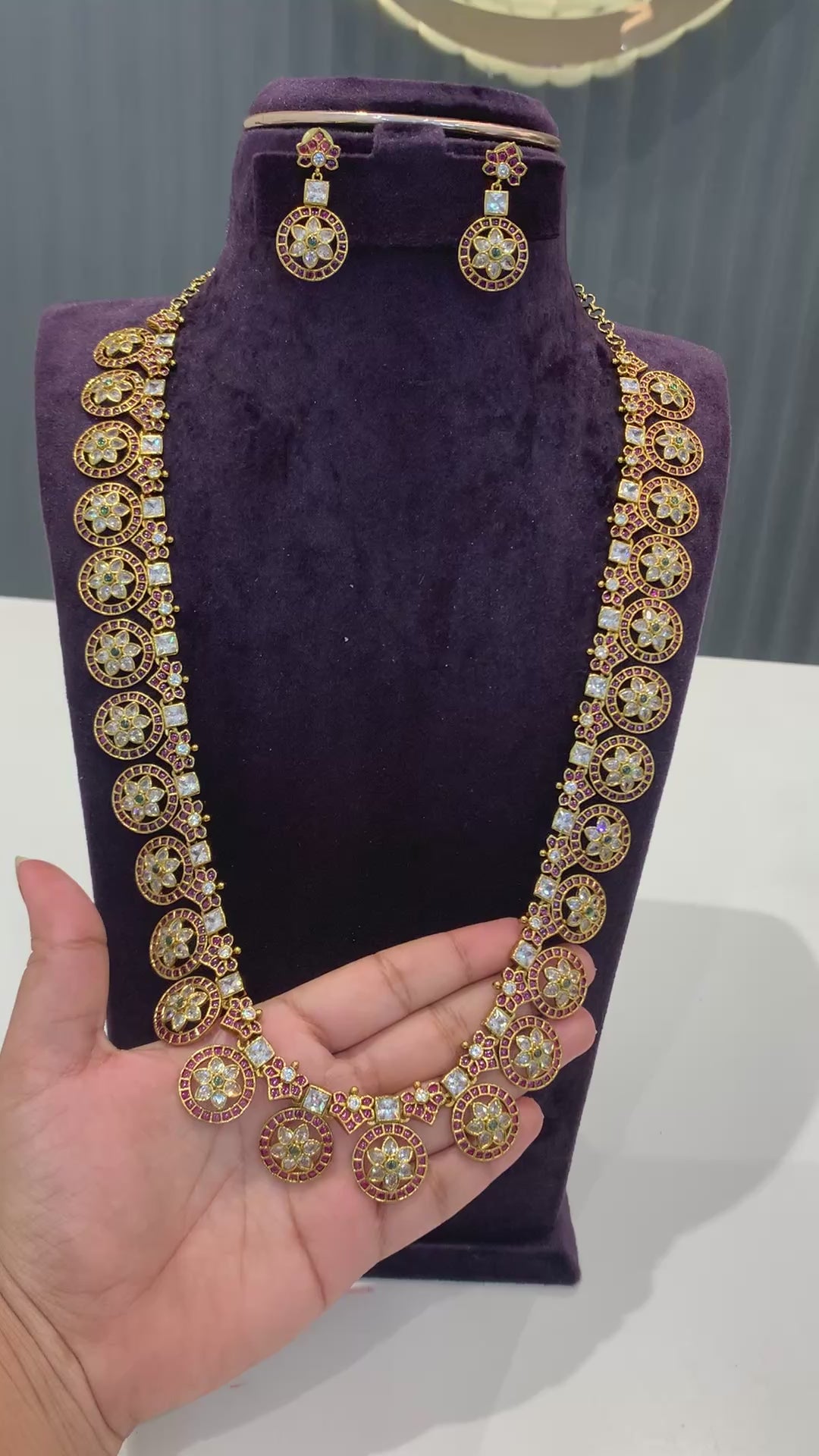 Beautiful trendy Bottu Mala haram – Sujatha Gold Covering Works